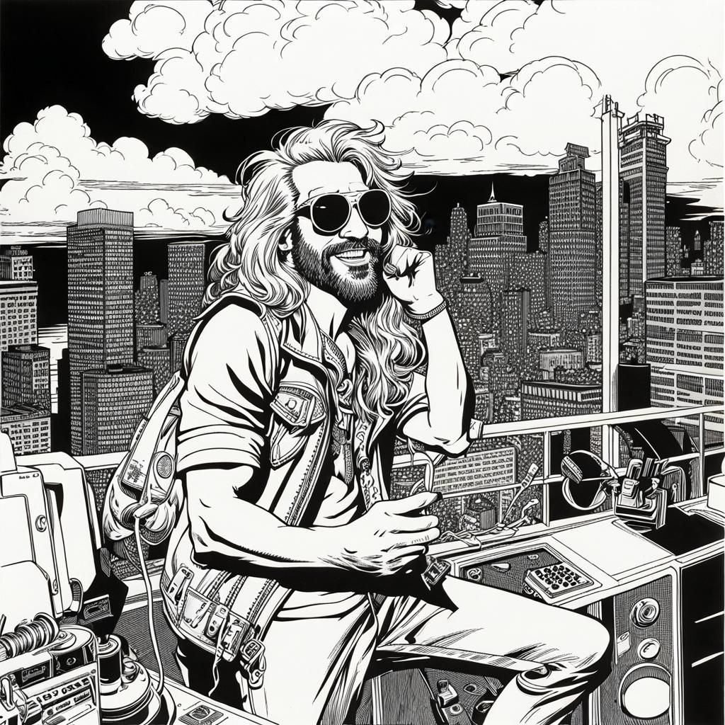 Cyberpunk Raver Portrait in Comic Book Art - AI Art