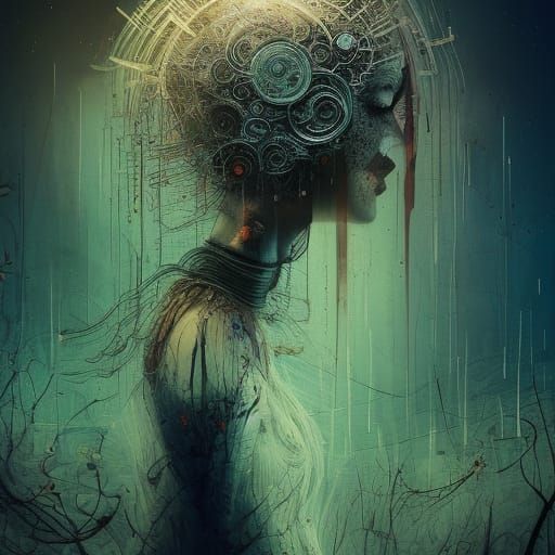 heavy chaotic thoughts - AI Generated Artwork - NightCafe Creator