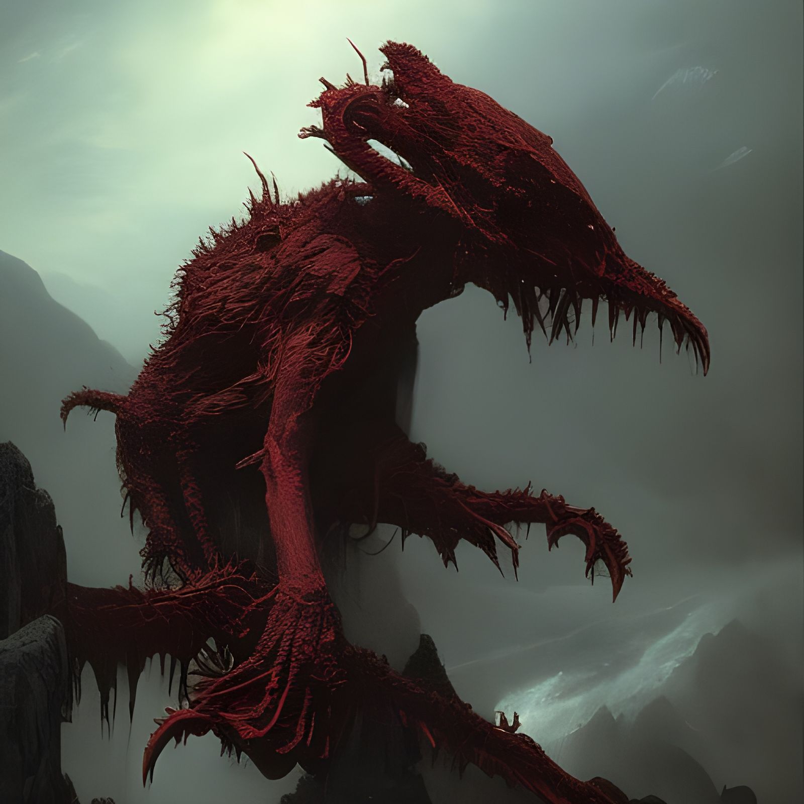 Bloody creature - AI Generated Artwork - NightCafe Creator