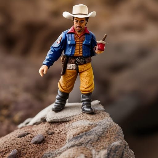 G.I. Joe Cowboy - Cowboy Figurine in Desert Toy Model