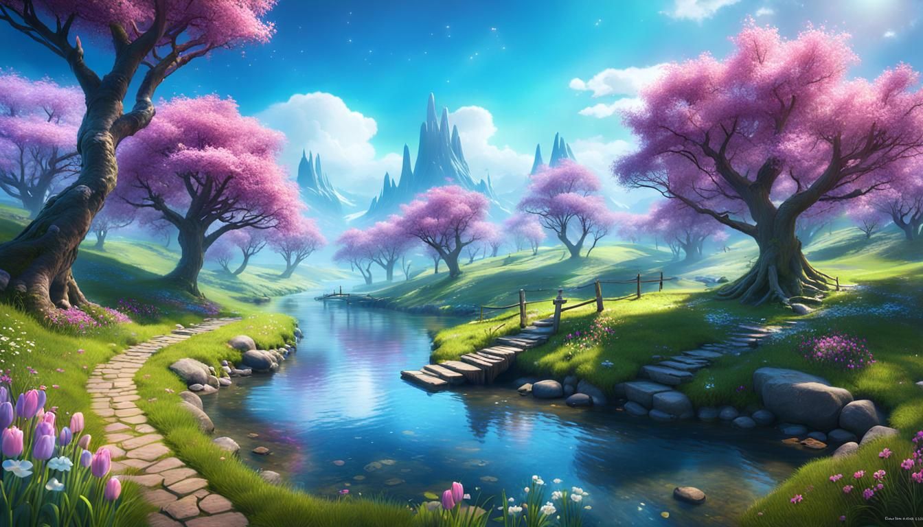 Spring Gaming World #7 - AI Generated Artwork - NightCafe Creator