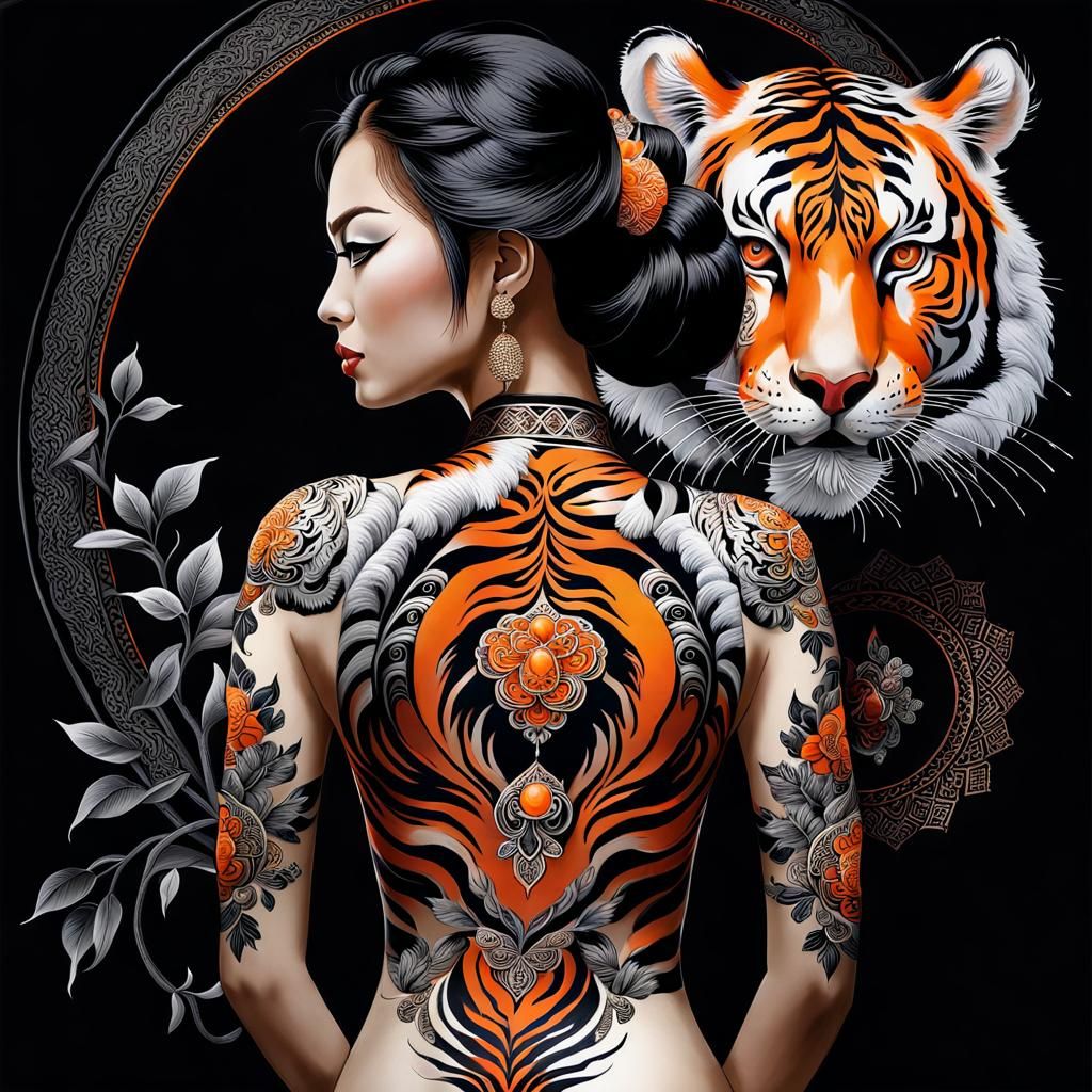 Tattoo on Back - AI Generated Artwork - NightCafe Creator