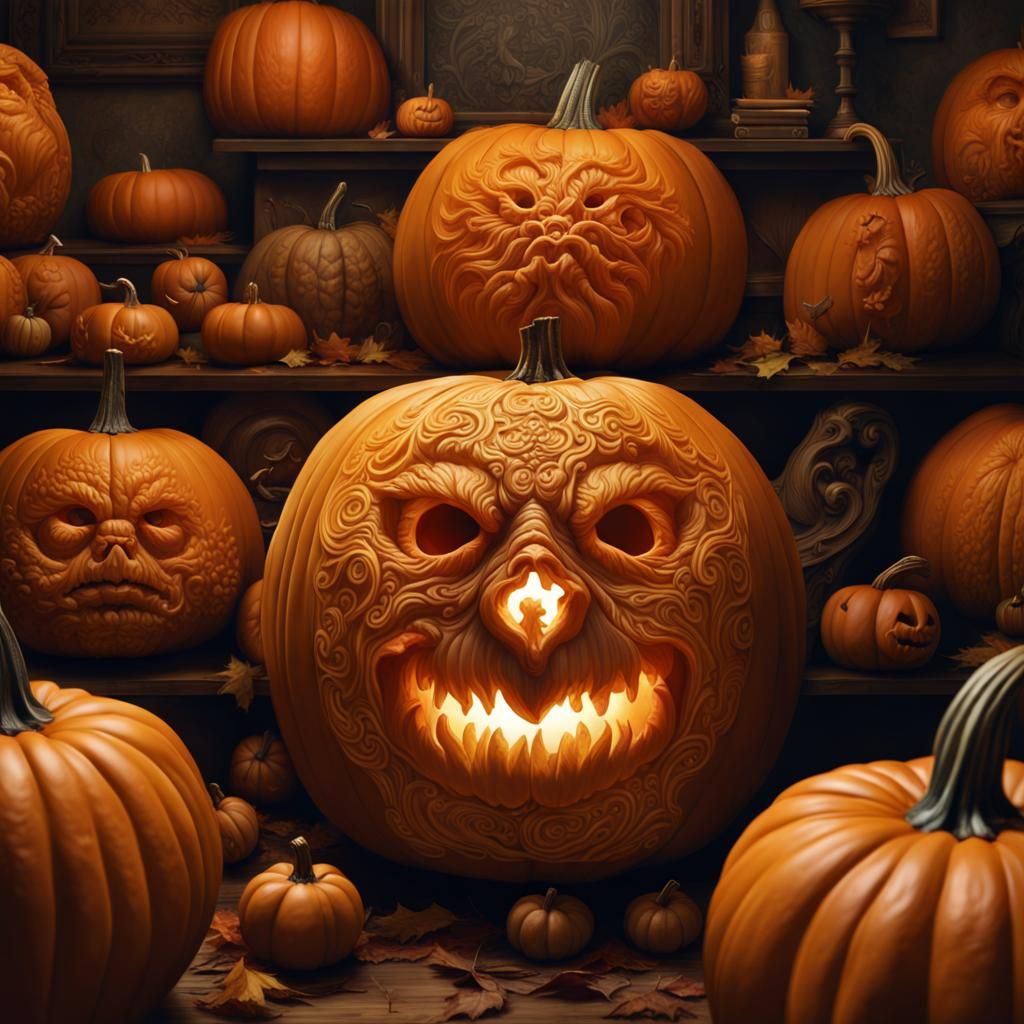 Lots of Pumpkins - AI Generated Artwork - NightCafe Creator