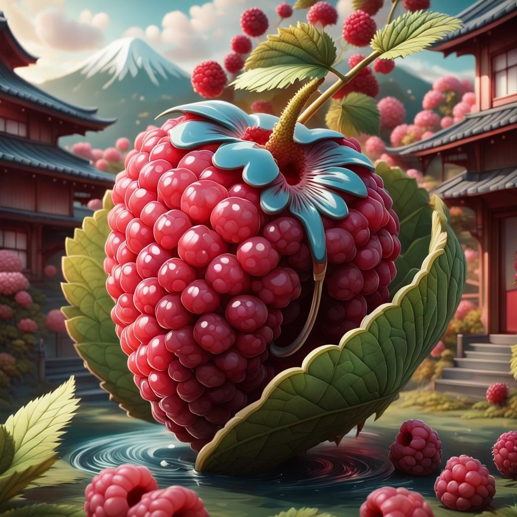 Raspberry Town. - AI Generated Artwork - NightCafe Creator