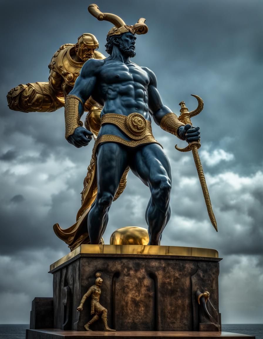 Statue of sea colossus - AI Generated Artwork - NightCafe Creator