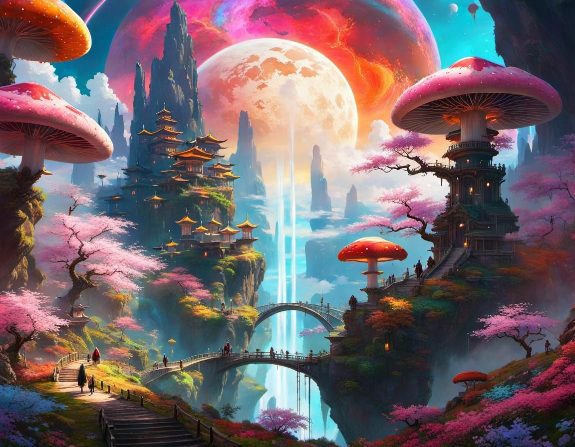 Fantasy World - AI Generated Artwork - NightCafe Creator