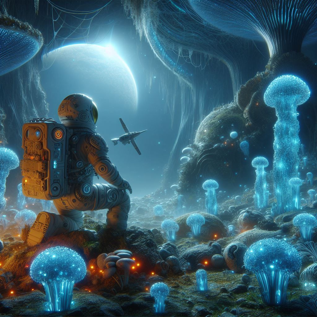 Exploring an alien world - AI Generated Artwork - NightCafe Creator