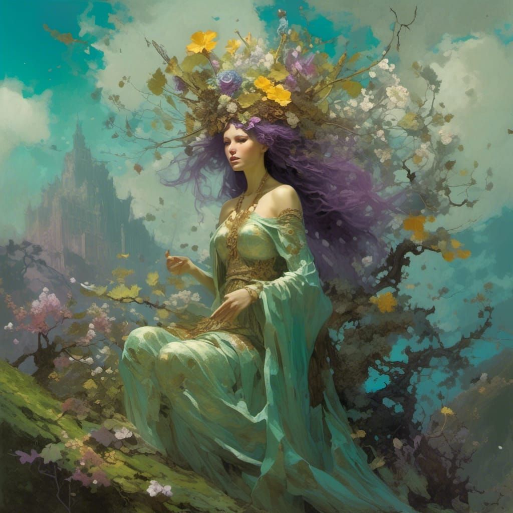 The Maiden of Spring - AI Generated Artwork - NightCafe Creator