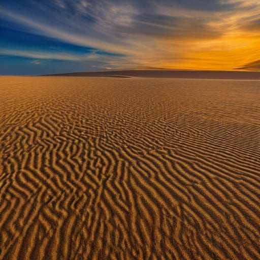 A viking in the desert - Viking in Desert Sunset