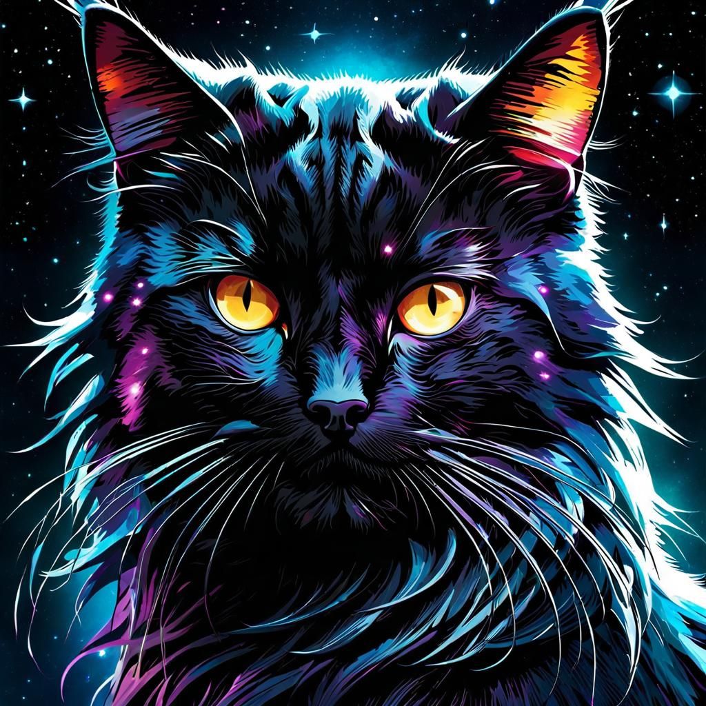 Galactic Cat 🐈 - AI Generated Artwork - NightCafe Creator