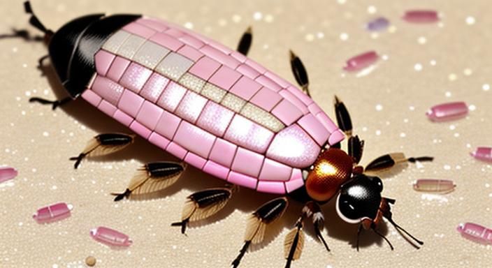 Pink Cockroach Collage I - AI Generated Artwork - NightCafe Creator
