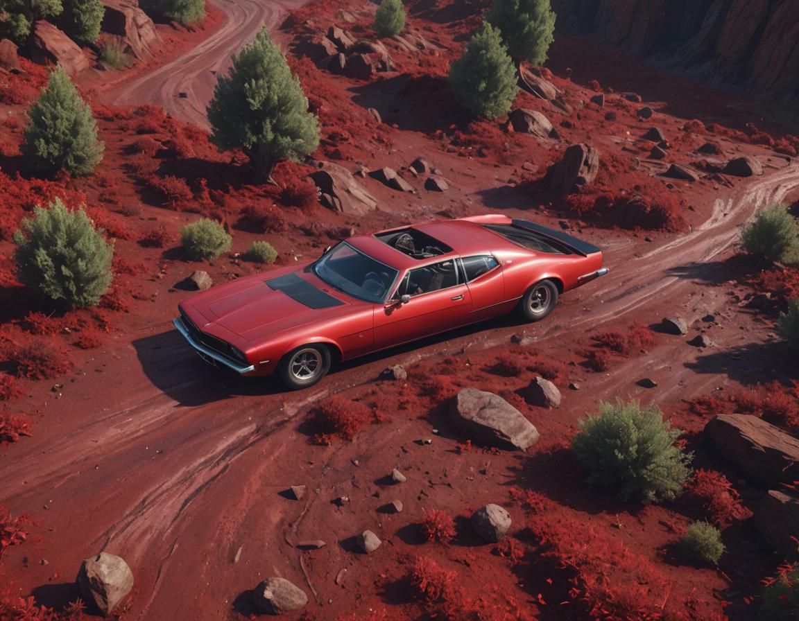 Fast red car - AI Generated Artwork - NightCafe Creator