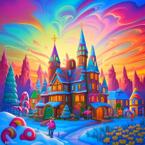 Gingerbread city - Surreal Gingerbread Metropolis in Whimsi...