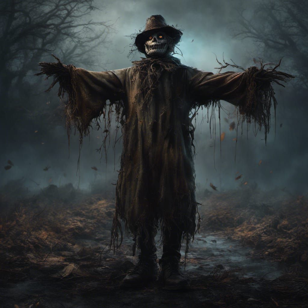 A spooky scarecrow, horror, dark, scary, Stephen King style - AI ...