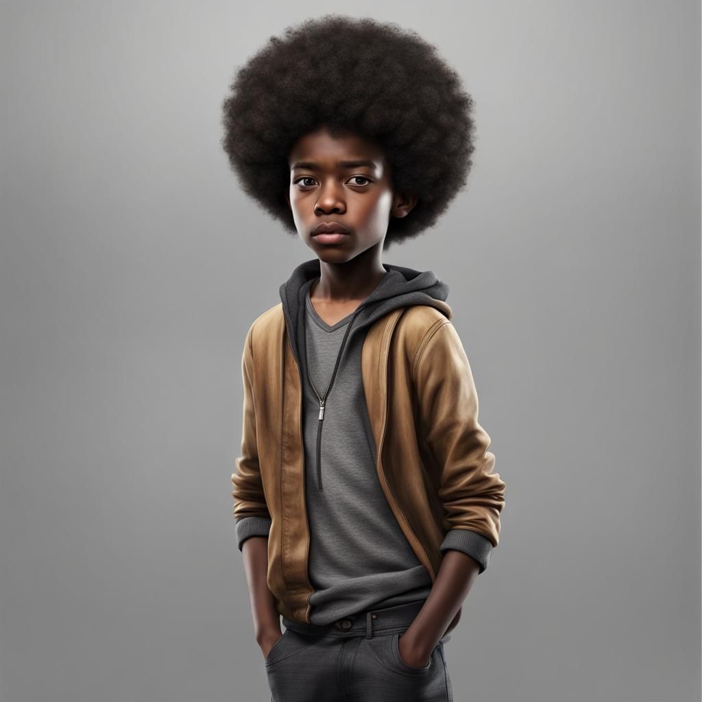 Realistic Huey Freeman - AI Generated Artwork - NightCafe Creator