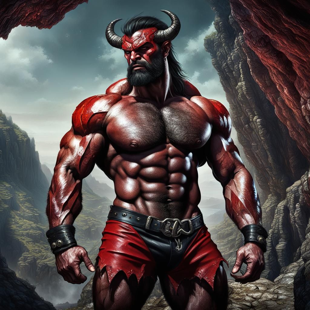 Simply a muscle demon - AI Generated Artwork - NightCafe Creator