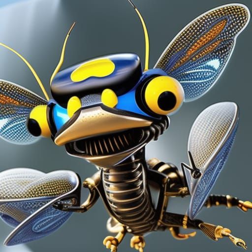 Cyber insect - AI Generated Artwork - NightCafe Creator