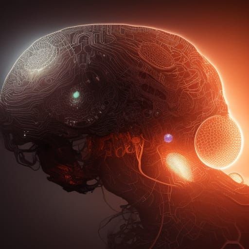 Alien Implant Schematic - AI Generated Artwork - NightCafe Creator