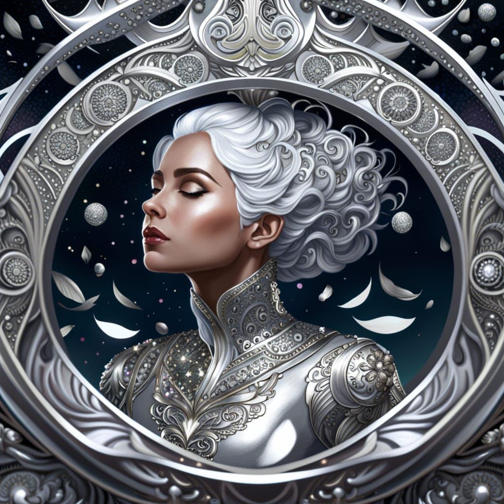 The Silver Goddess - AI Generated Artwork - NightCafe Creator