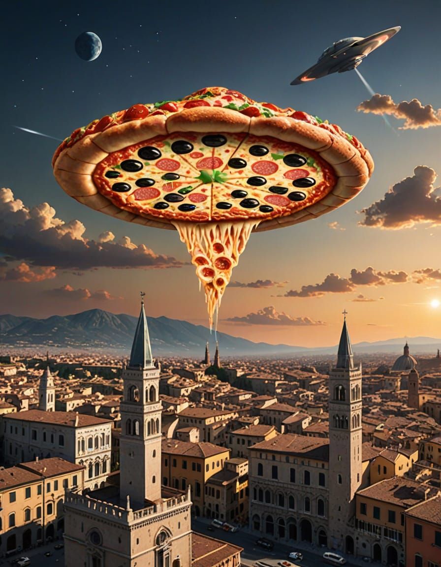 UFO pizza - Pizza UFO Over Italy: A Culinary Invasion