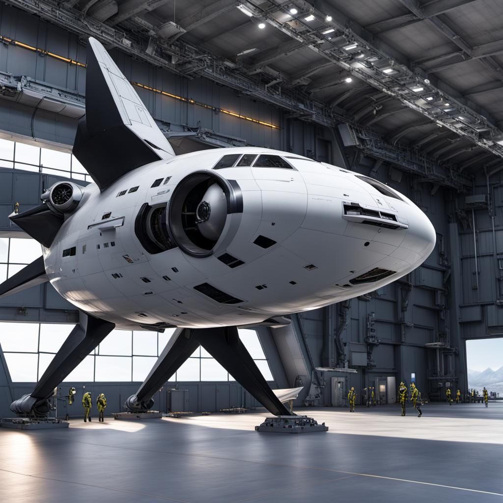 freighter starship - Galactic Freight Starship Hangs at Cap...