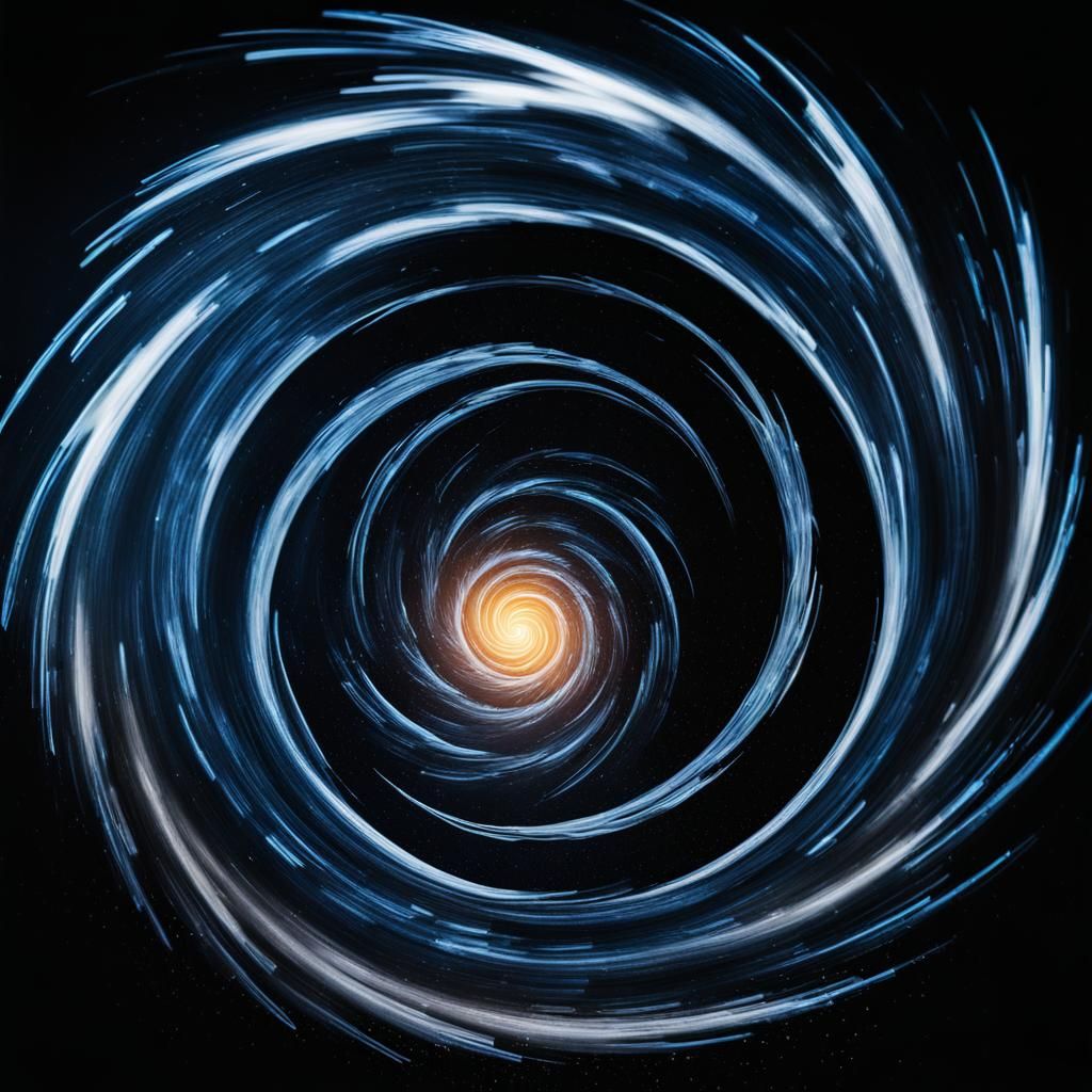 Swirling vortex, portal into another dimension, enveloped in darkness ...