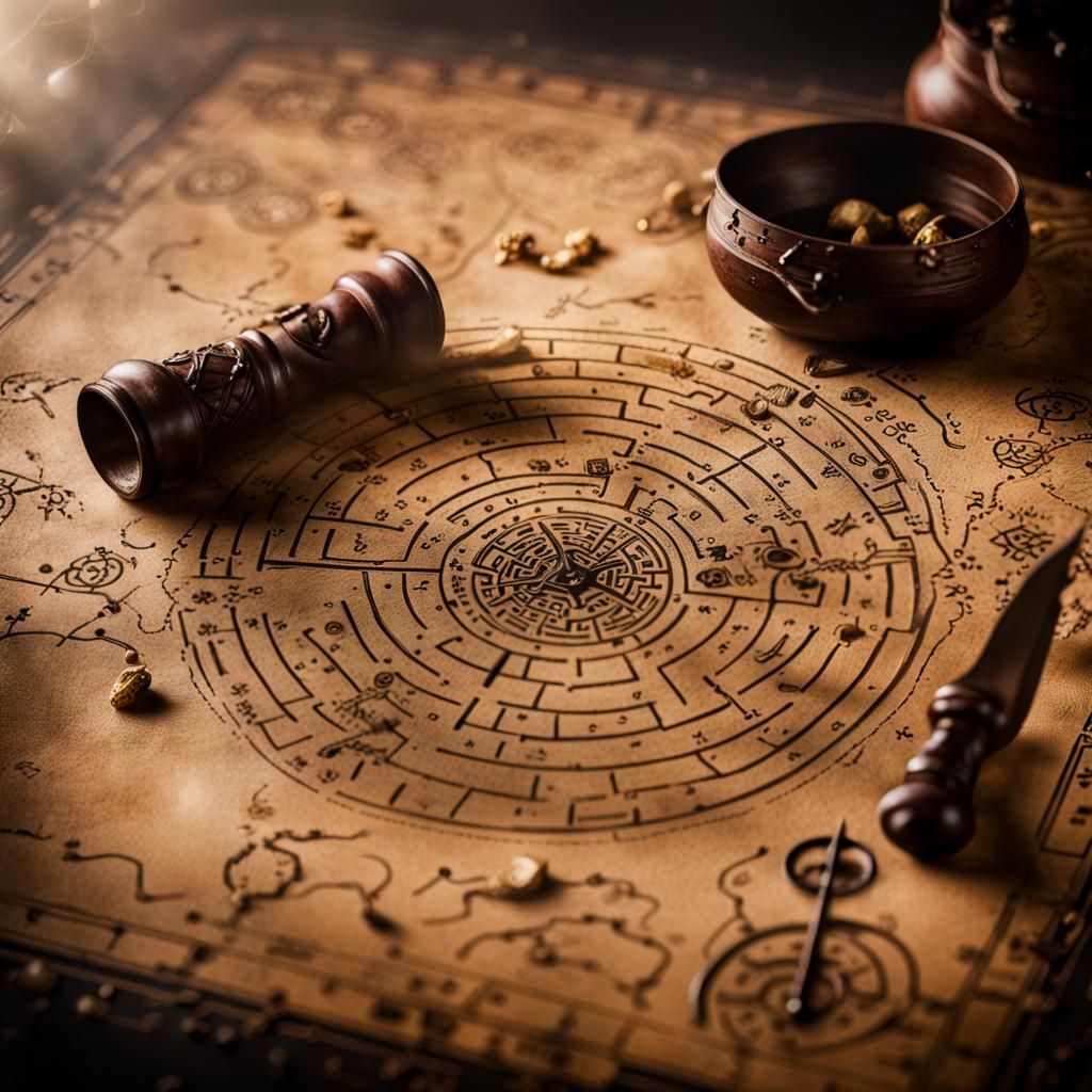 Labyrinth map - AI Generated Artwork - NightCafe Creator