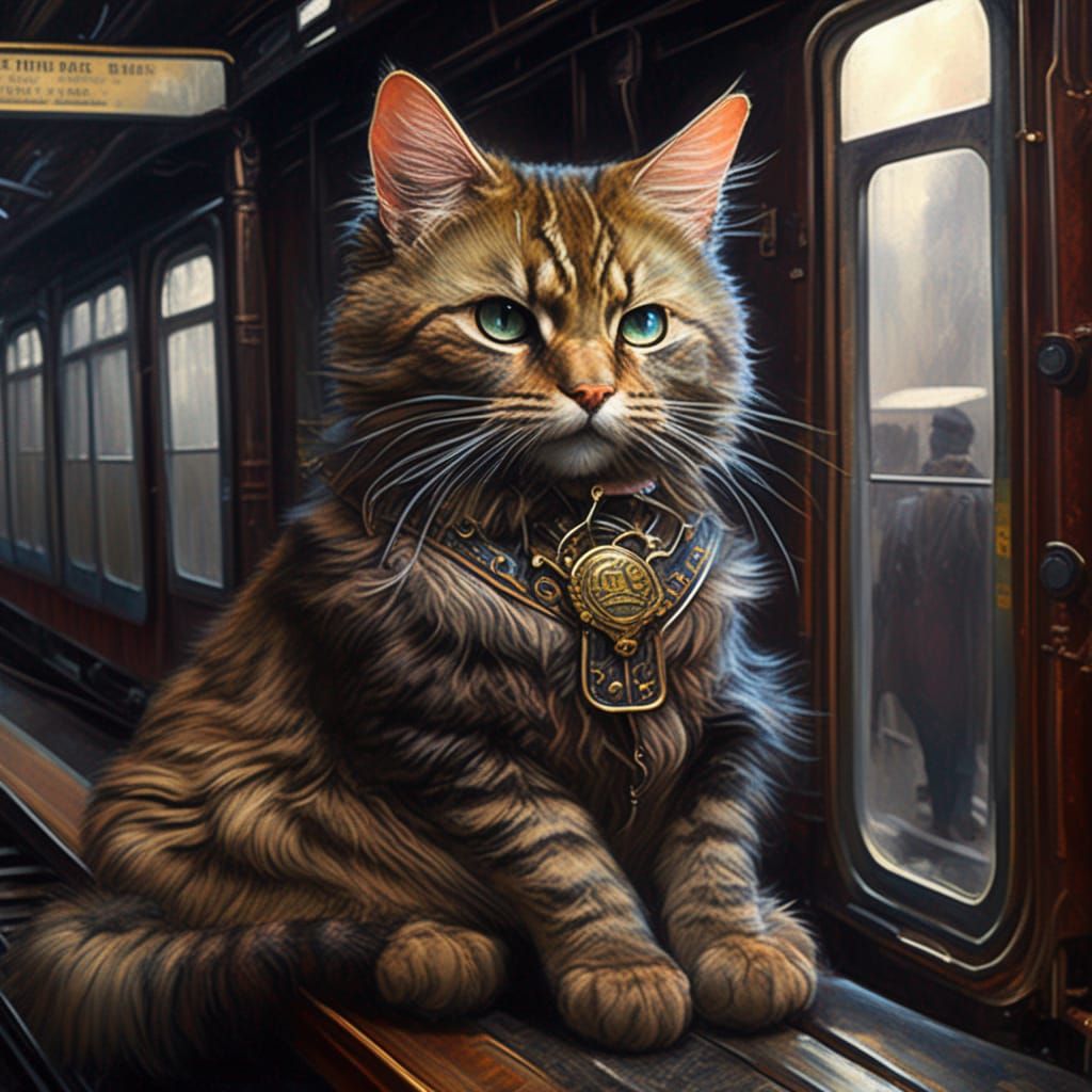 The cat conductor - AI Generated Artwork - NightCafe Creator