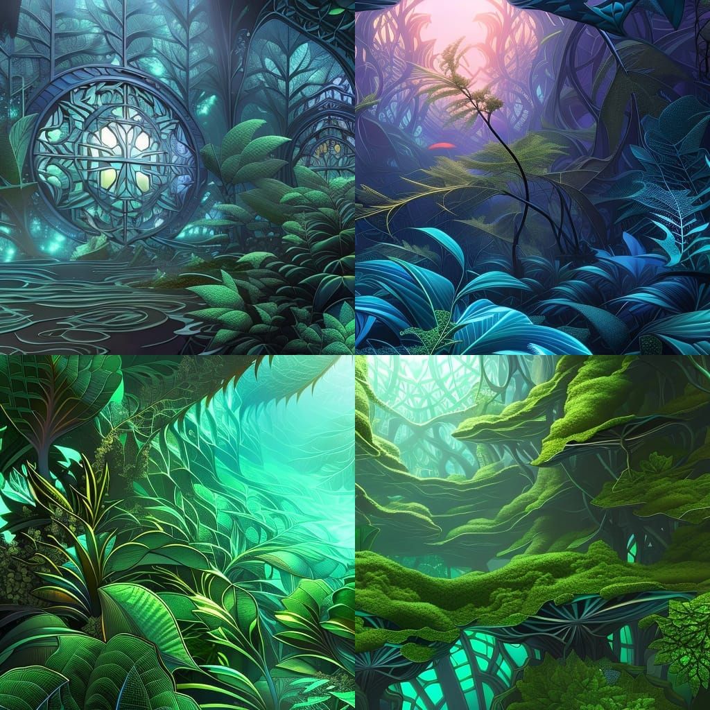 mindscape, wallpaper look, abstract, organic, fractal, gothic stain ...