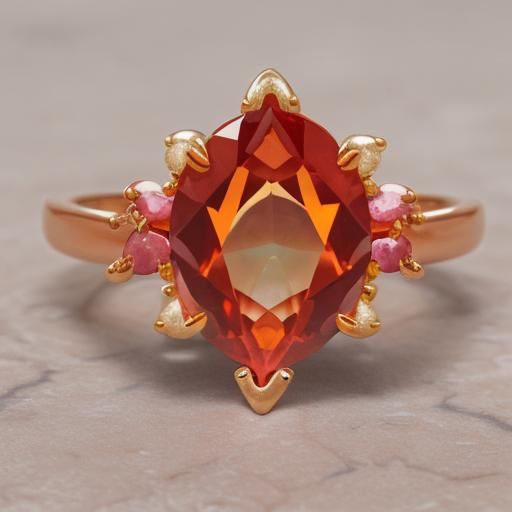 Bittersweet_Color Palette Jewelry, ring, deep rich blood orange color ...