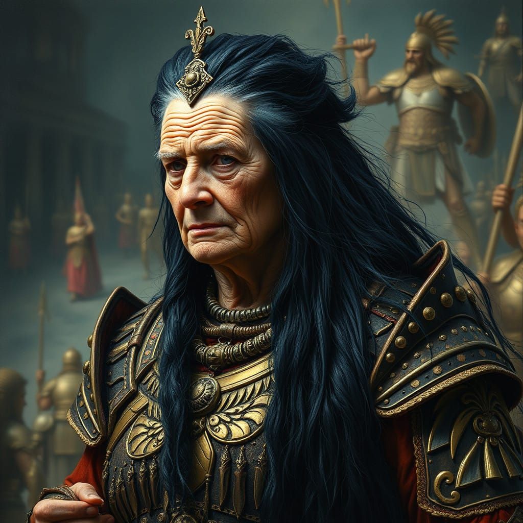 Ethereal Queen Rallies Her Amazonian Army - AI Art