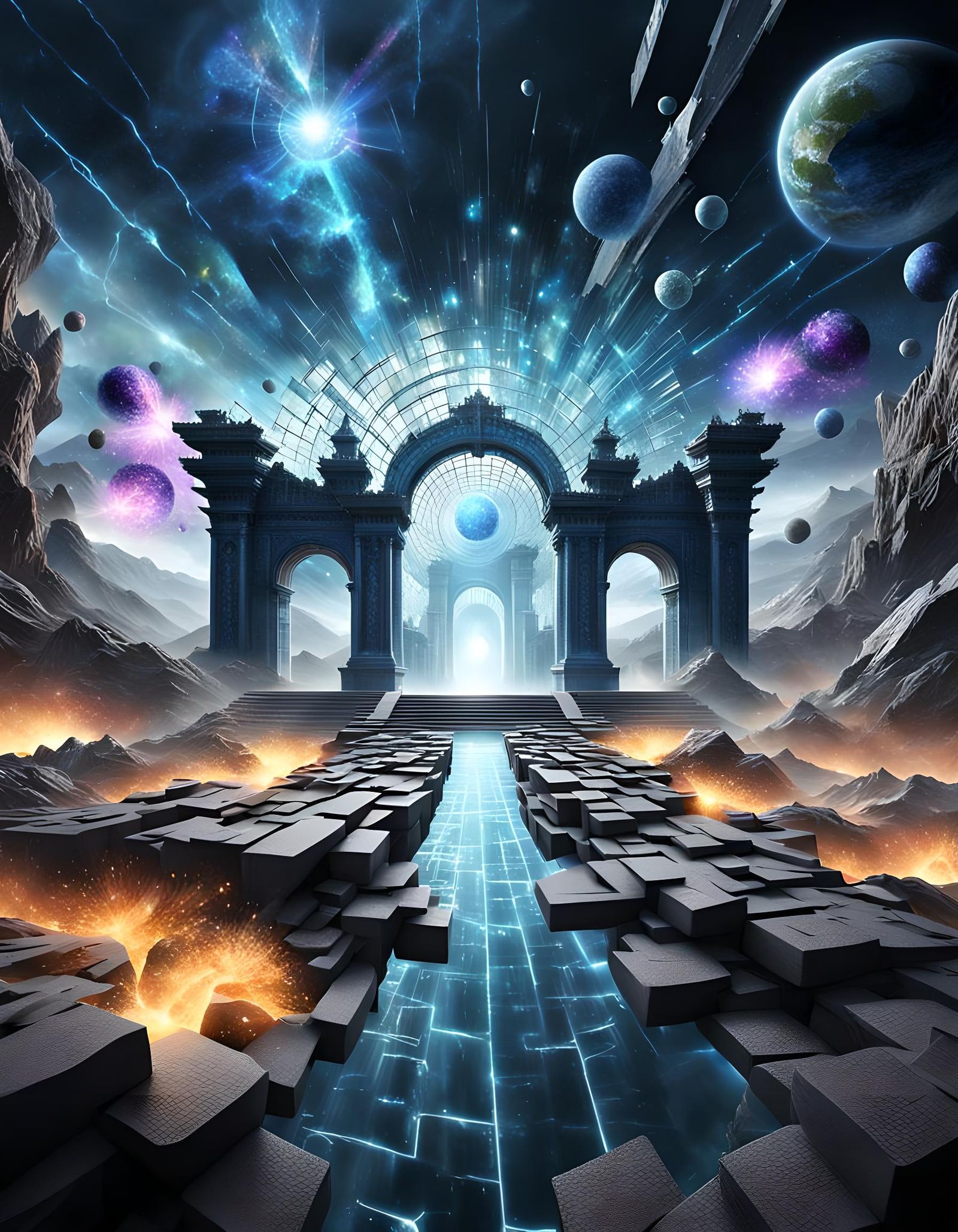 Dimensional Gateway Standing Outside of Reality - AI Generated Artwork ...