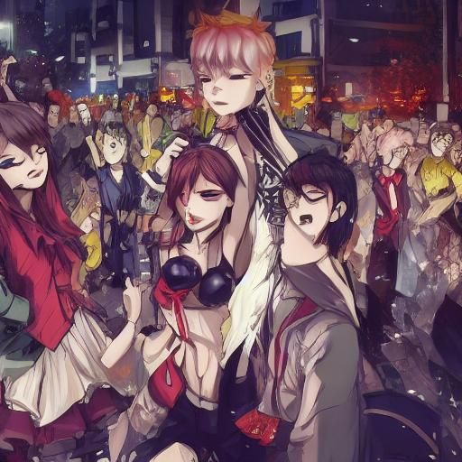 a riot in a city - AI Generated Artwork - NightCafe Creator