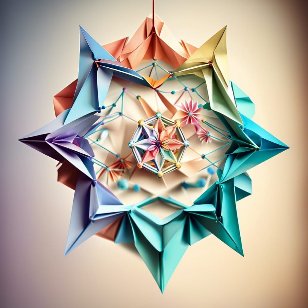 Origami dreamcatcher - AI Generated Artwork - NightCafe Creator