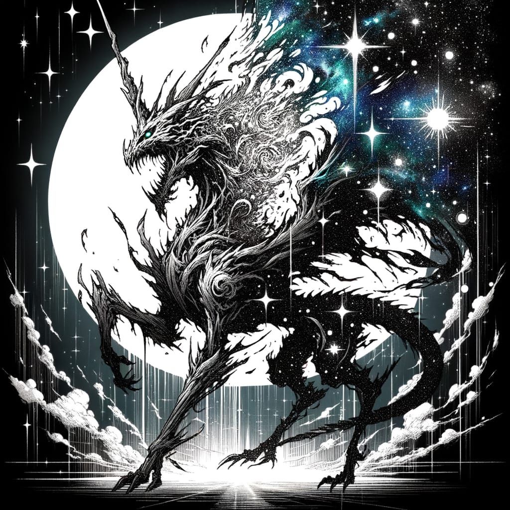 Manga sketch art a gorgeous eyecatching double exposure of a Eldridge ...