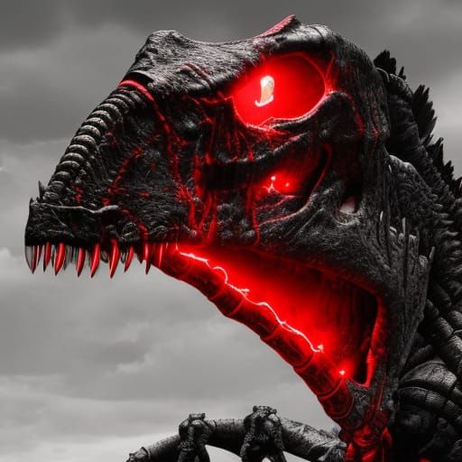 Badass Terminator Skellington Dinosaur - AI Generated Artwork ...