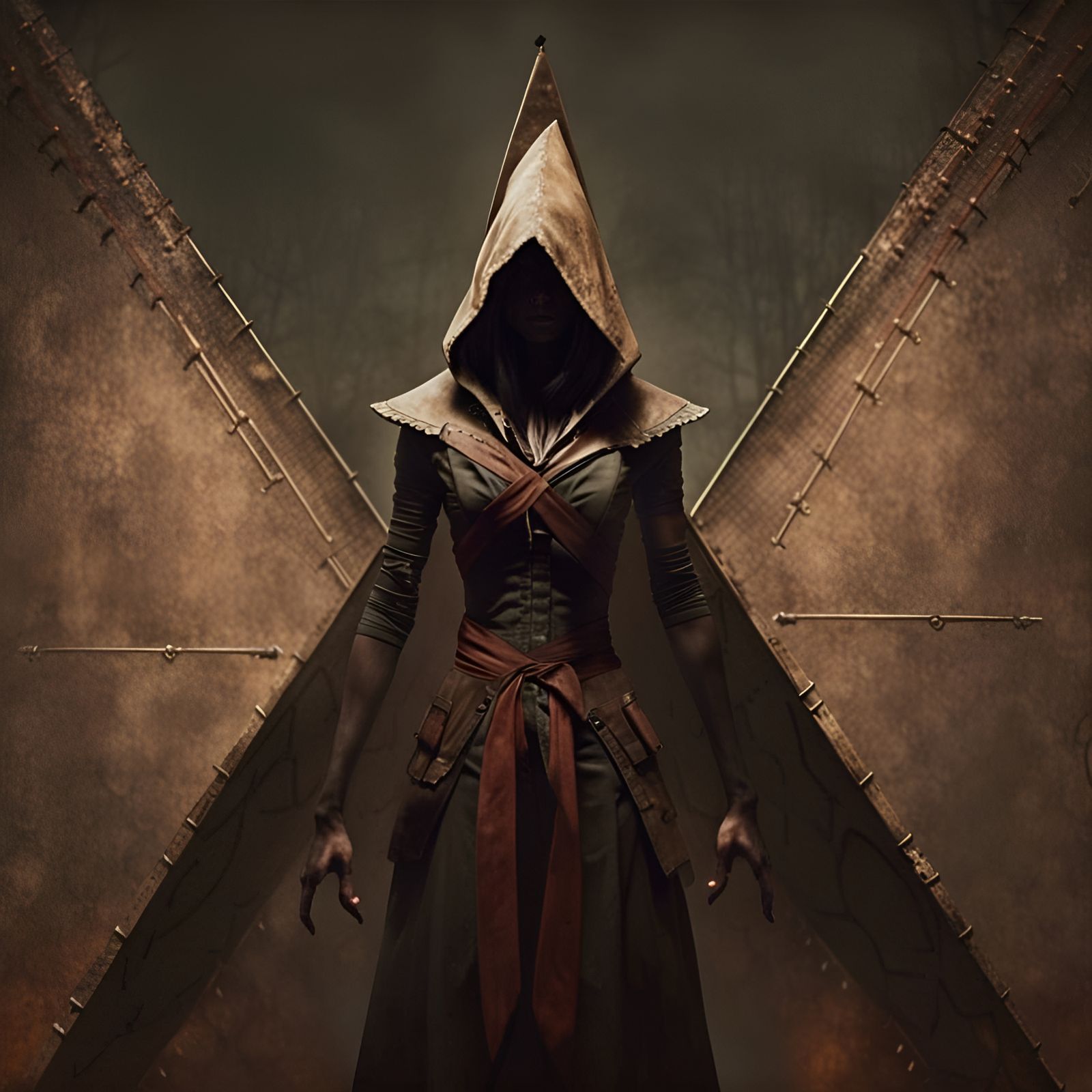 Alessa Gillespie becoming Pyramid Head, - AI Generated Artwork ...