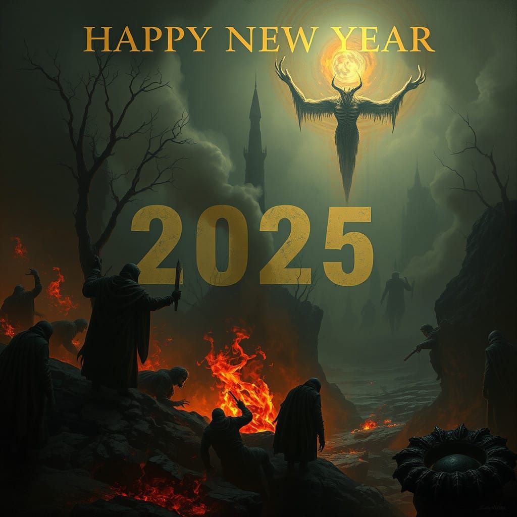 Dystopian Hell Scene in Netherlandish Renaissance ... - AI Art