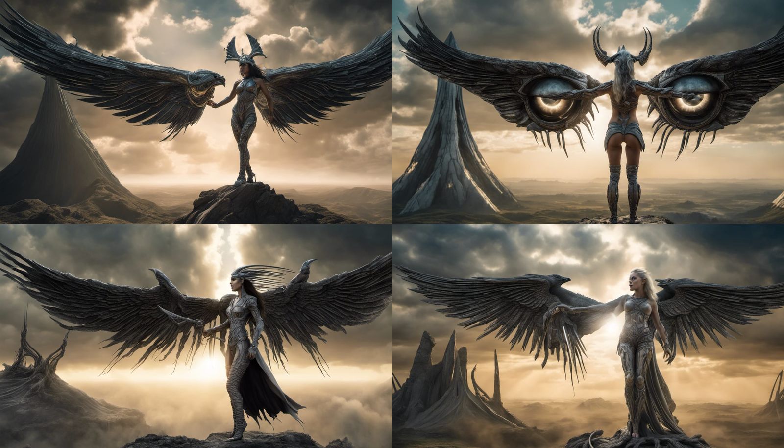 Beautiful Valkyrie, sees Odin in the sky, within the confines of her ...