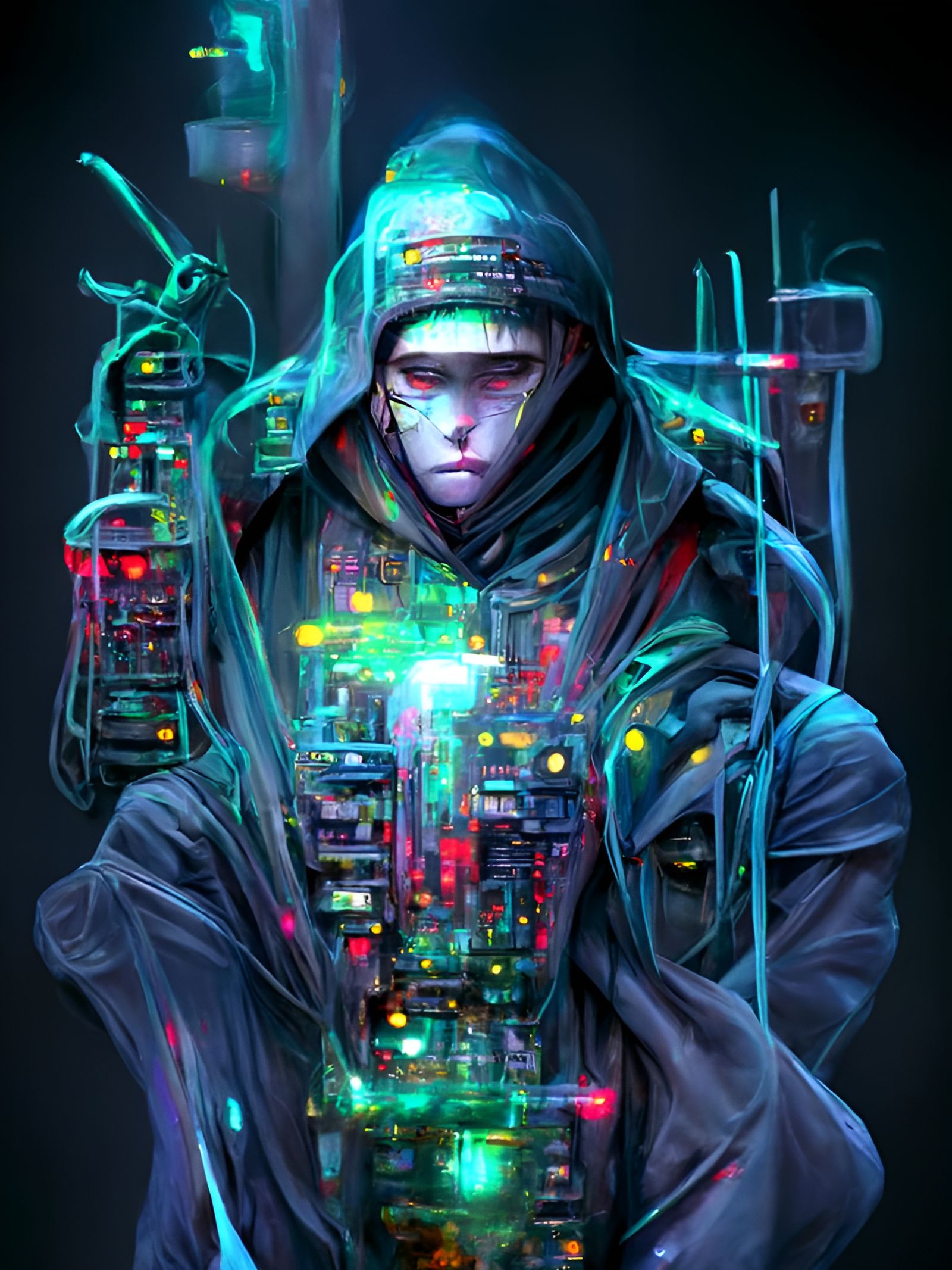Patron Saint Of Cyberpunk - AI Generated Artwork - NightCafe Creator