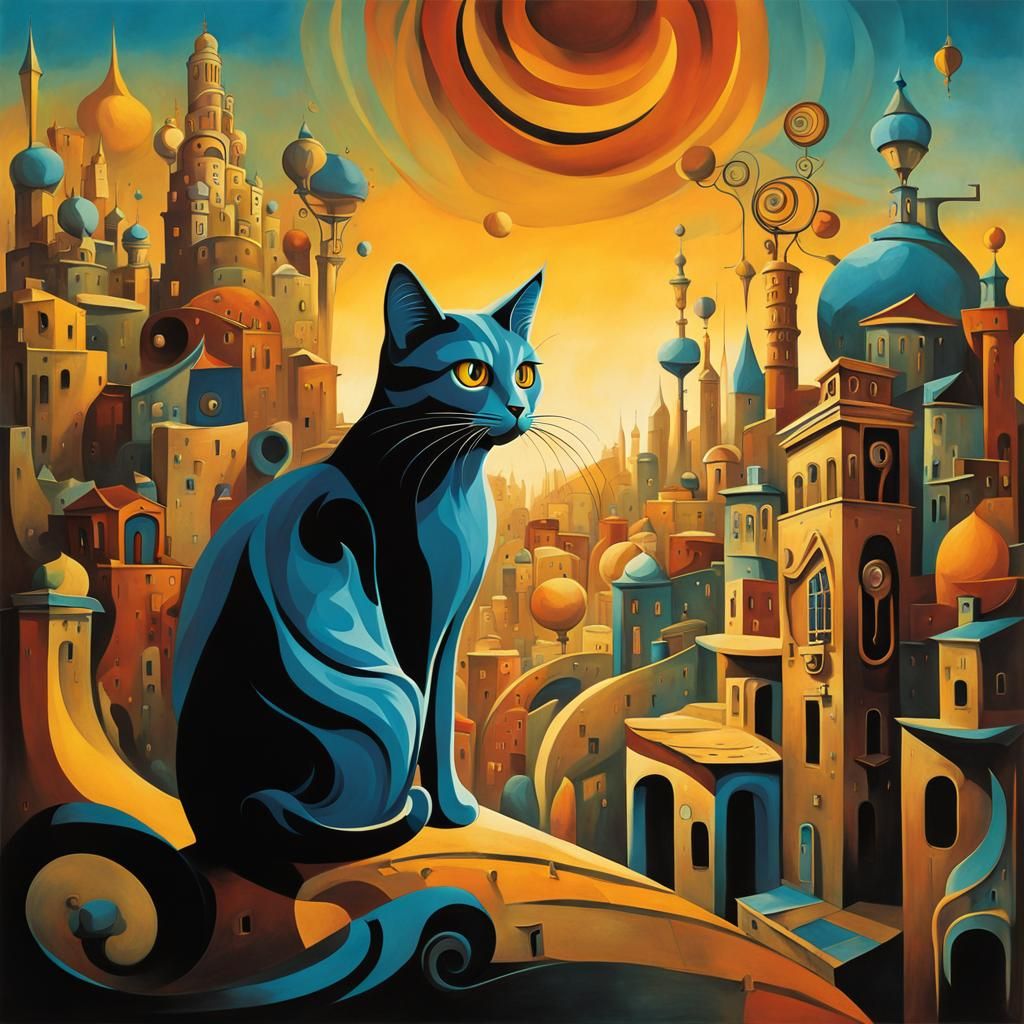 Surrealist Cats, Salvador Dali Style - AI Generated Artwork - NightCafe ...
