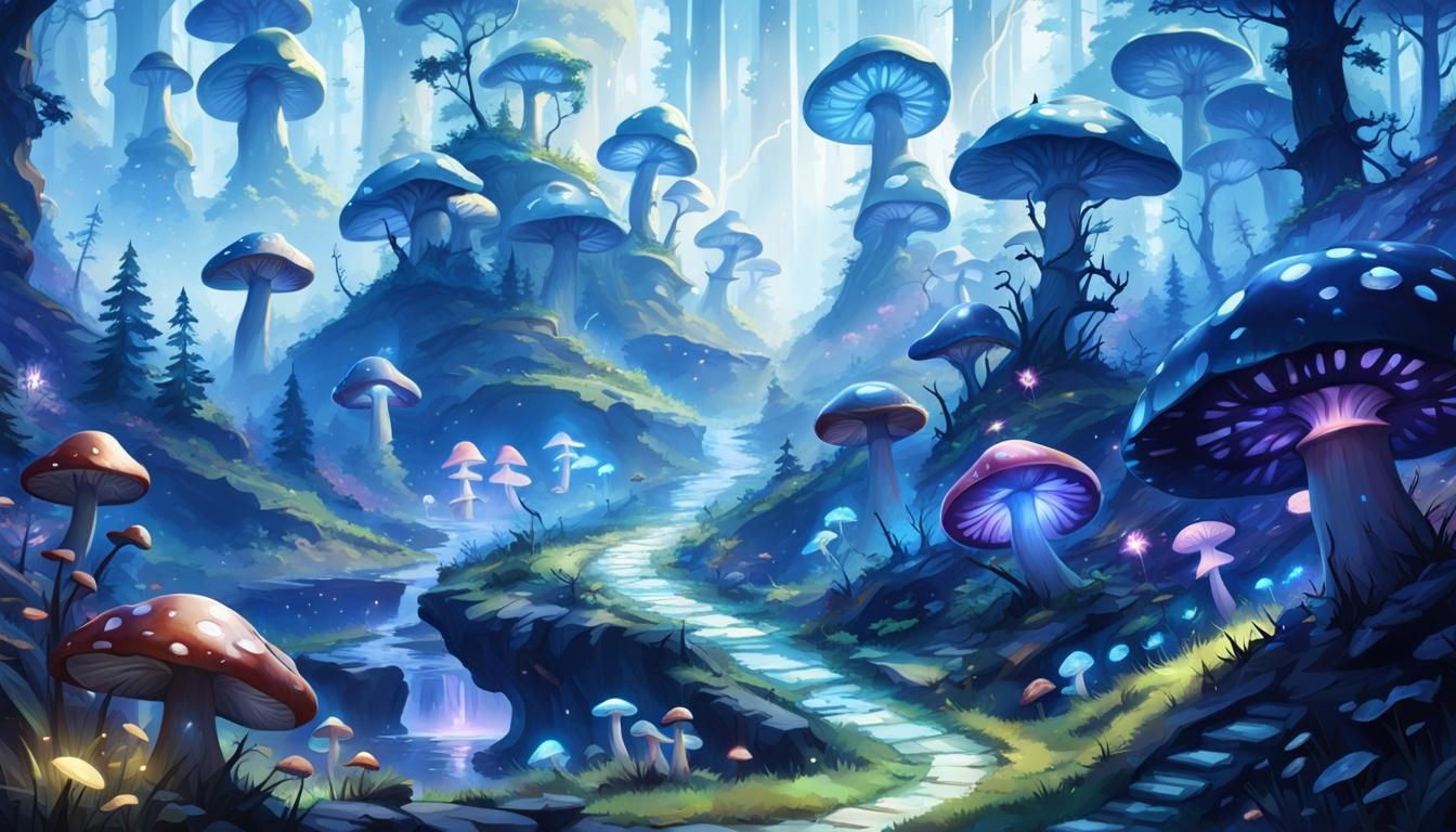 in first view there is a view point on the valley. fantasy stile giant ...