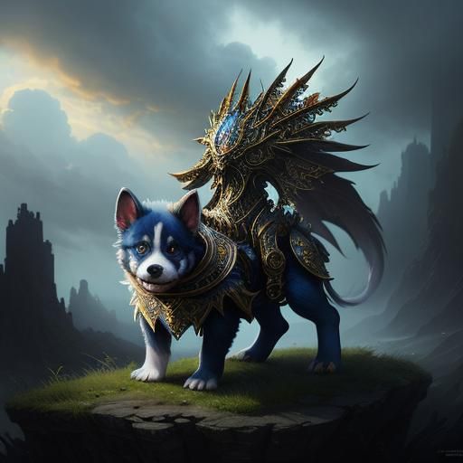 Mythical Pets puppy Epic cinematic brilliant stunning intricate ...