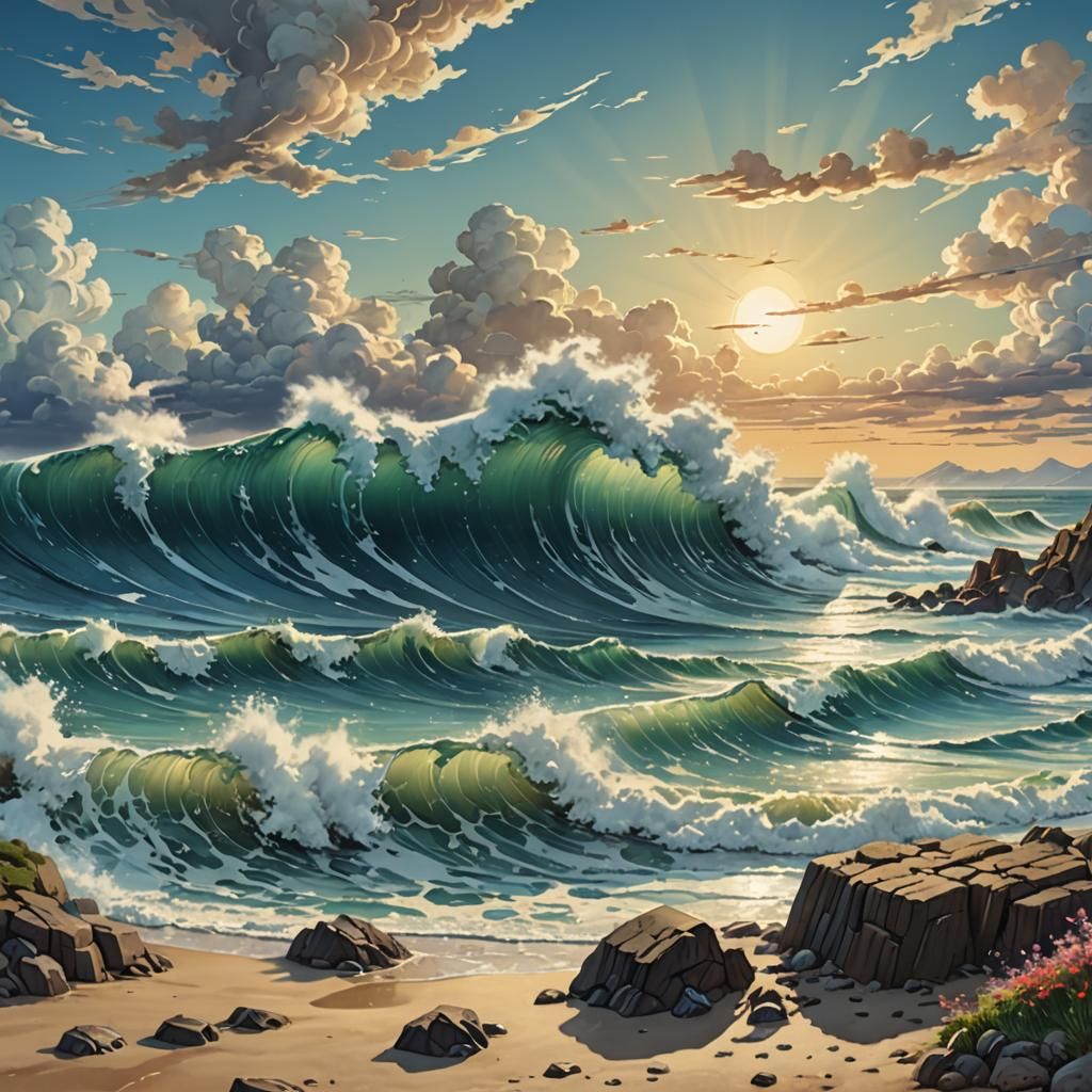 Beach - AI Generated Artwork - NightCafe Creator