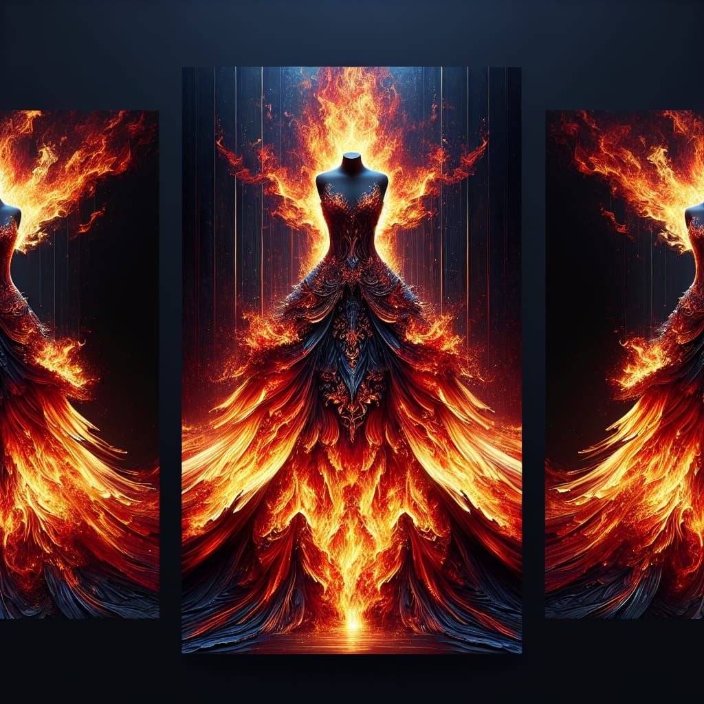 the hunger game fire dress - AI Generated Artwork - NightCafe Creator