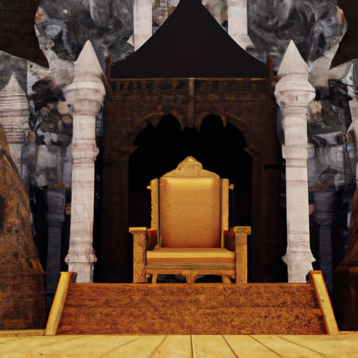 Majestic Throne Halls in a Grand Castle - AI Art