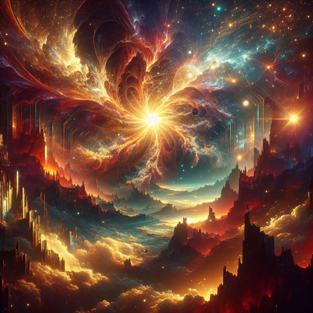 Stellar vault, universal light and beauty detailed matte painting, deep color, fantastical ...