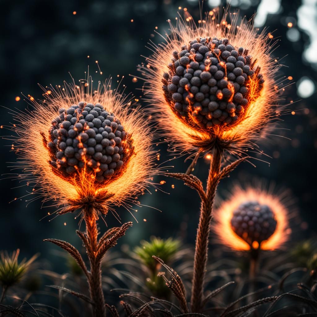 magical plants throwing fireballs - AI Generated Artwork - NightCafe ...