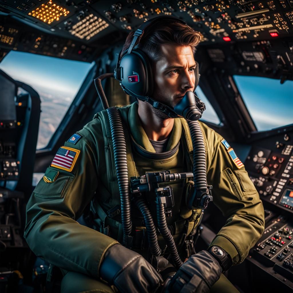 Air Force fighter jet pilot - AI Generated Artwork - NightCafe Creator