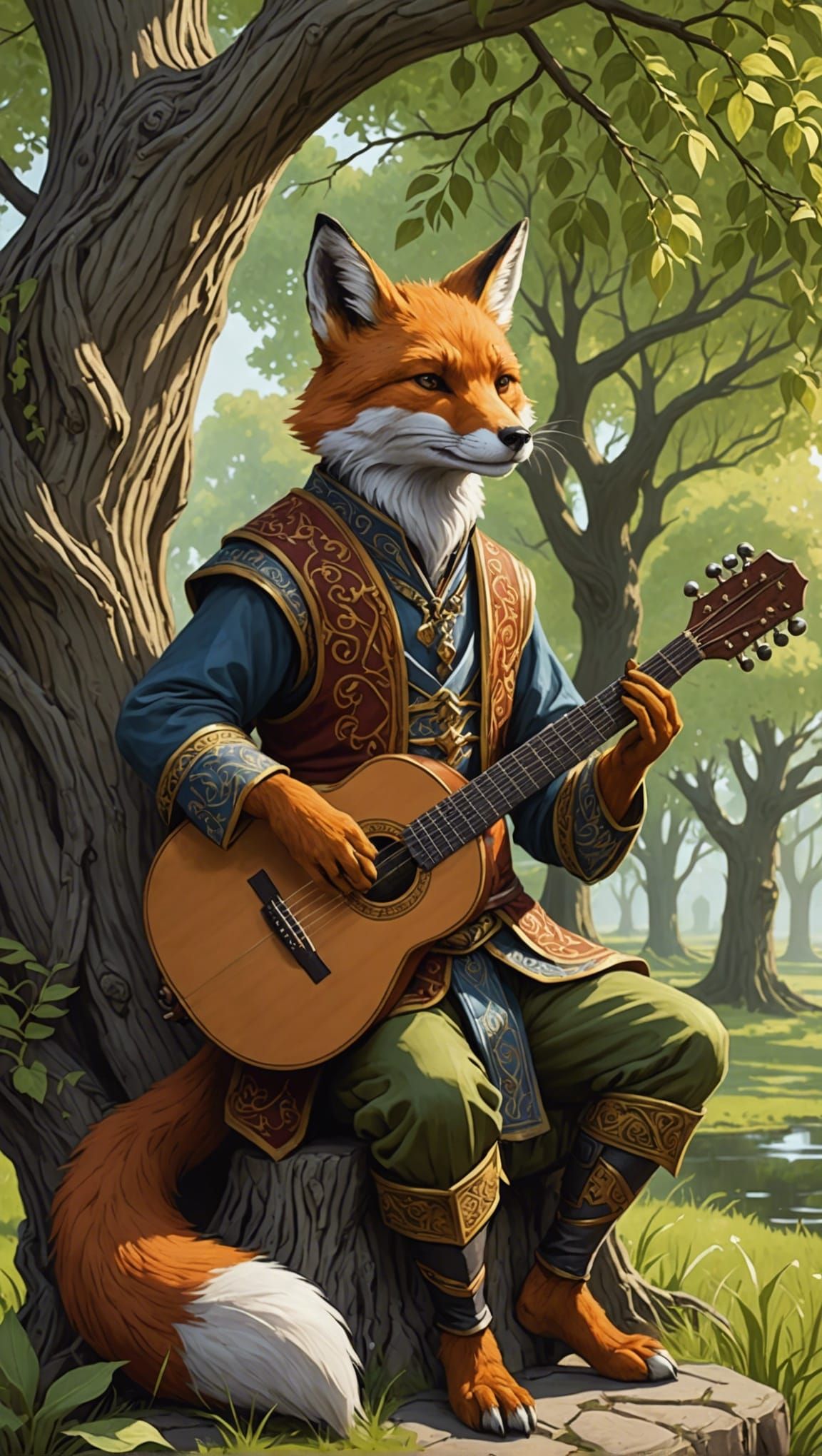 The Great Fox Bard - AI Generated Artwork - NightCafe Creator